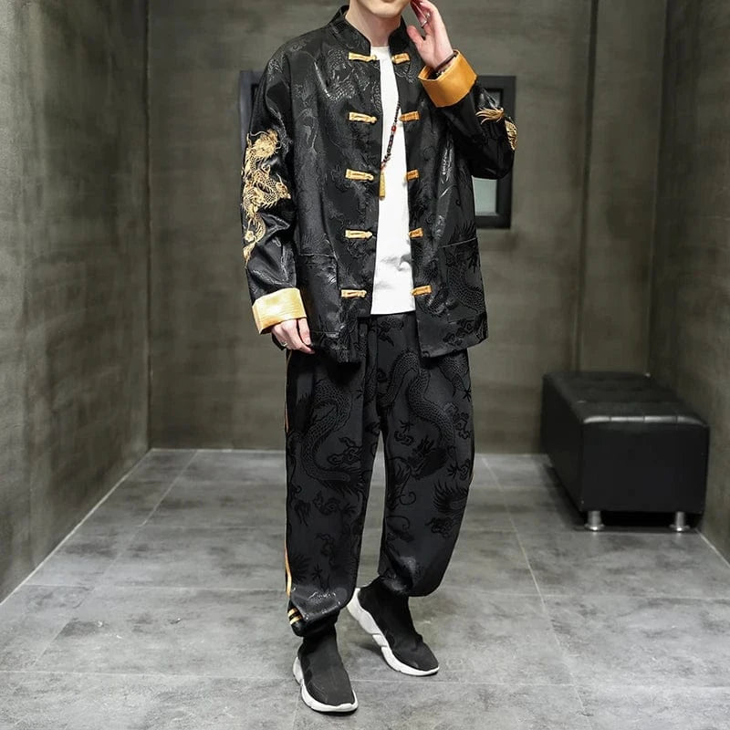 "tàijíquán" Tang Dynasty jacket + pants set – High Street Beast