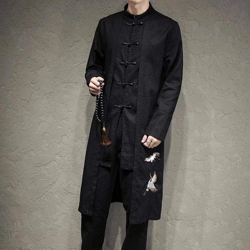 Chinese crane long Tang trench jacket – High Street Beast